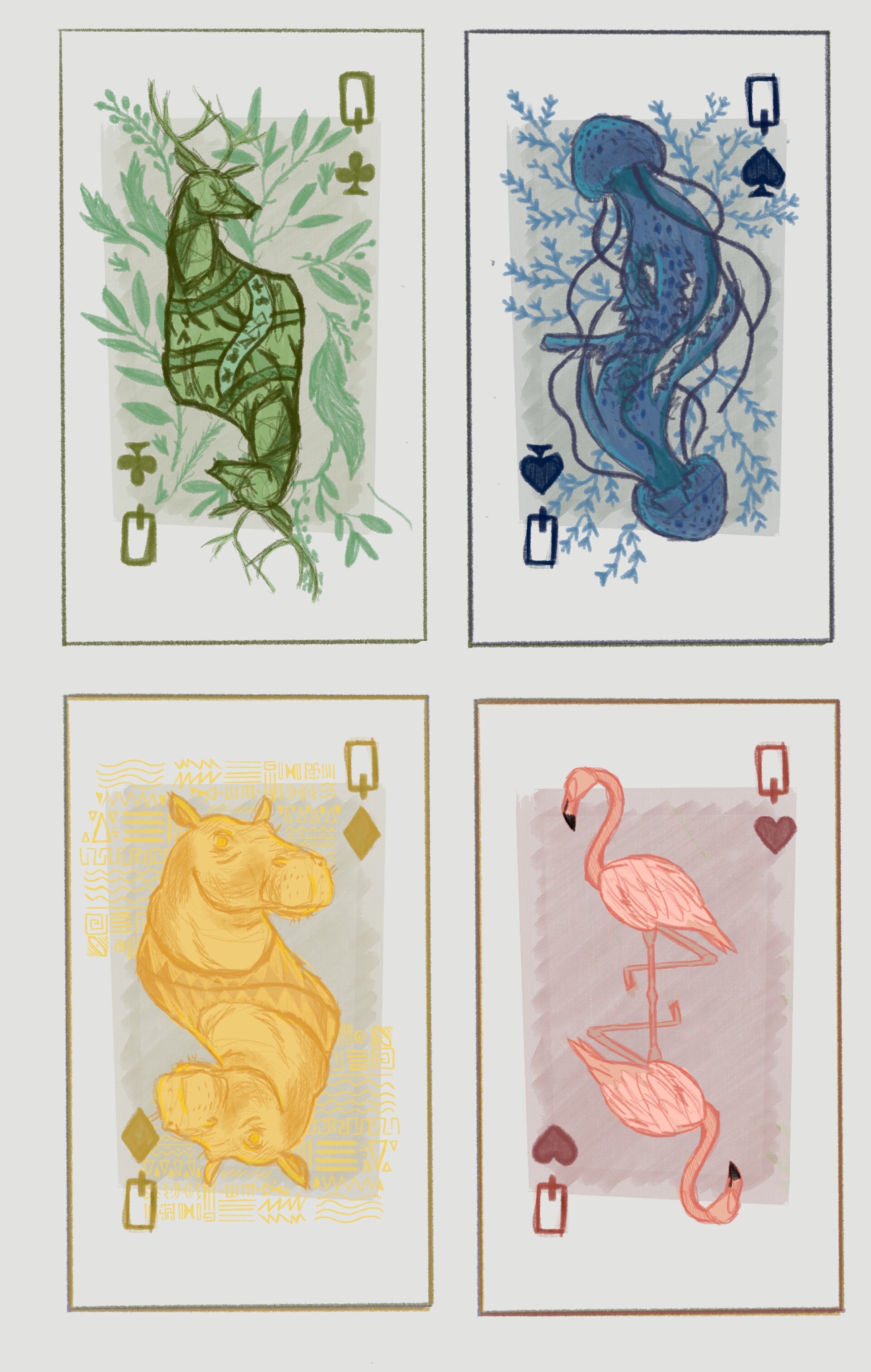 ArtStation - Card set QUEENS