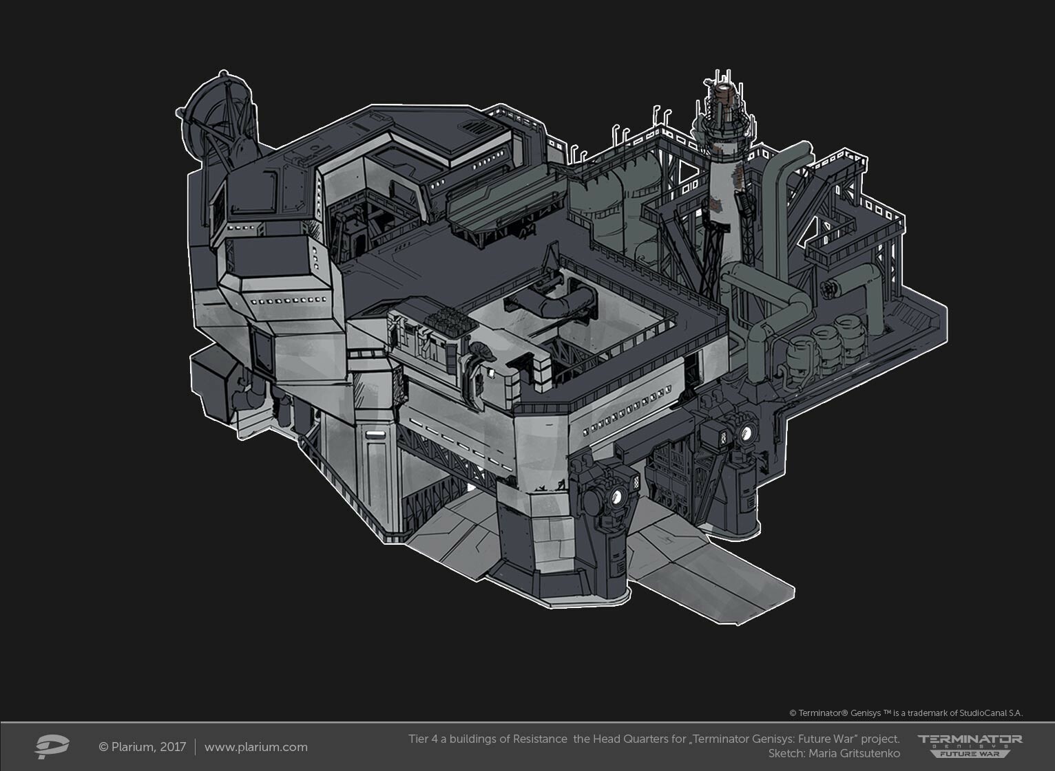 Maria CHERNOVA - Concept arts of buildings for the project "Terminator ...