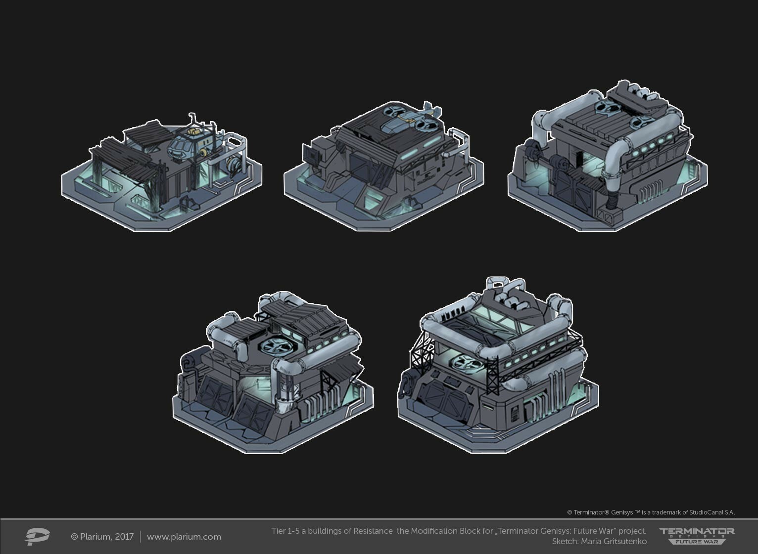 Maria CHERNOVA - Concept arts of buildings for the project "Terminator ...