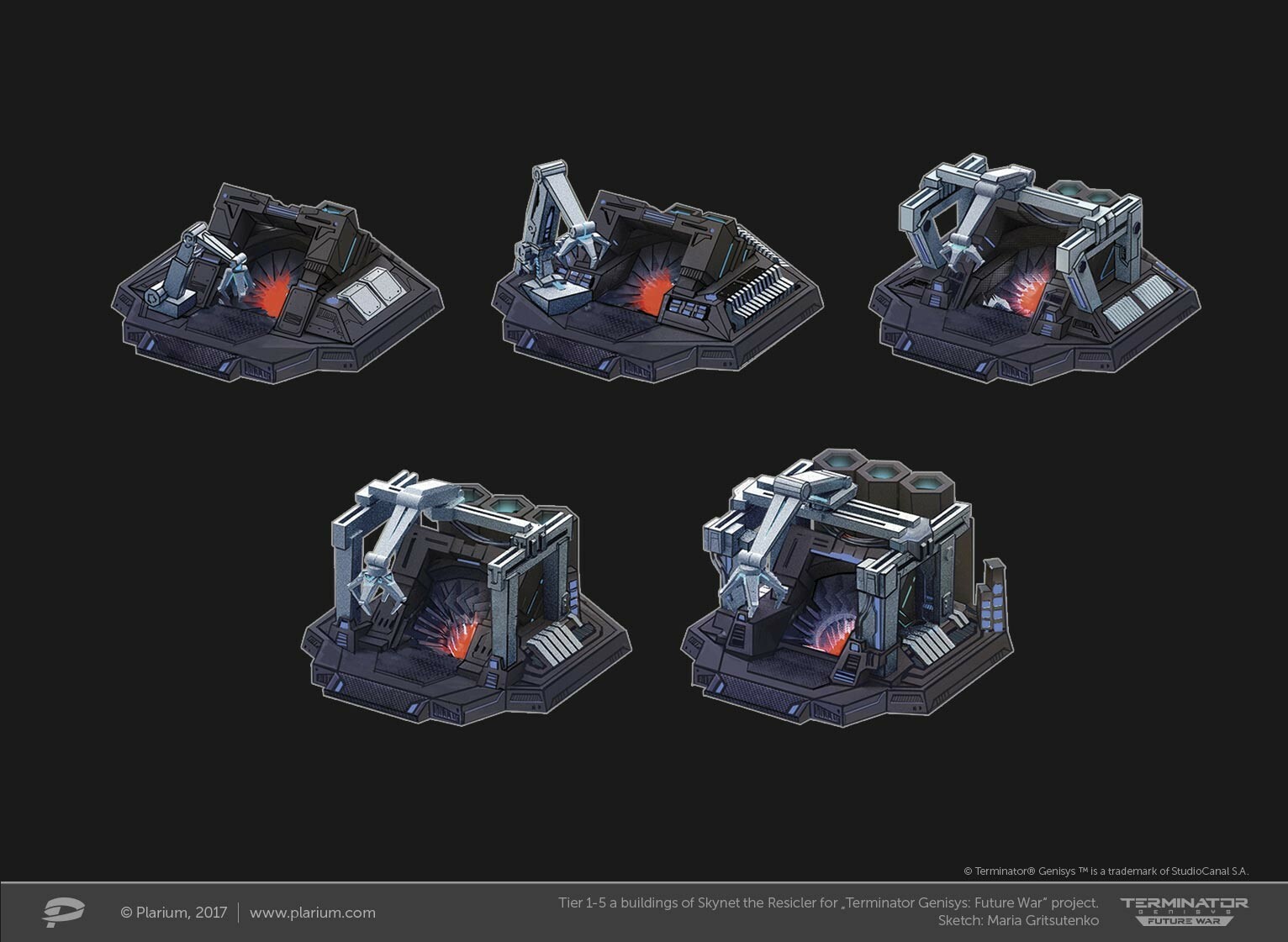 Maria CHERNOVA - Concept arts of buildings for the project "Terminator ...