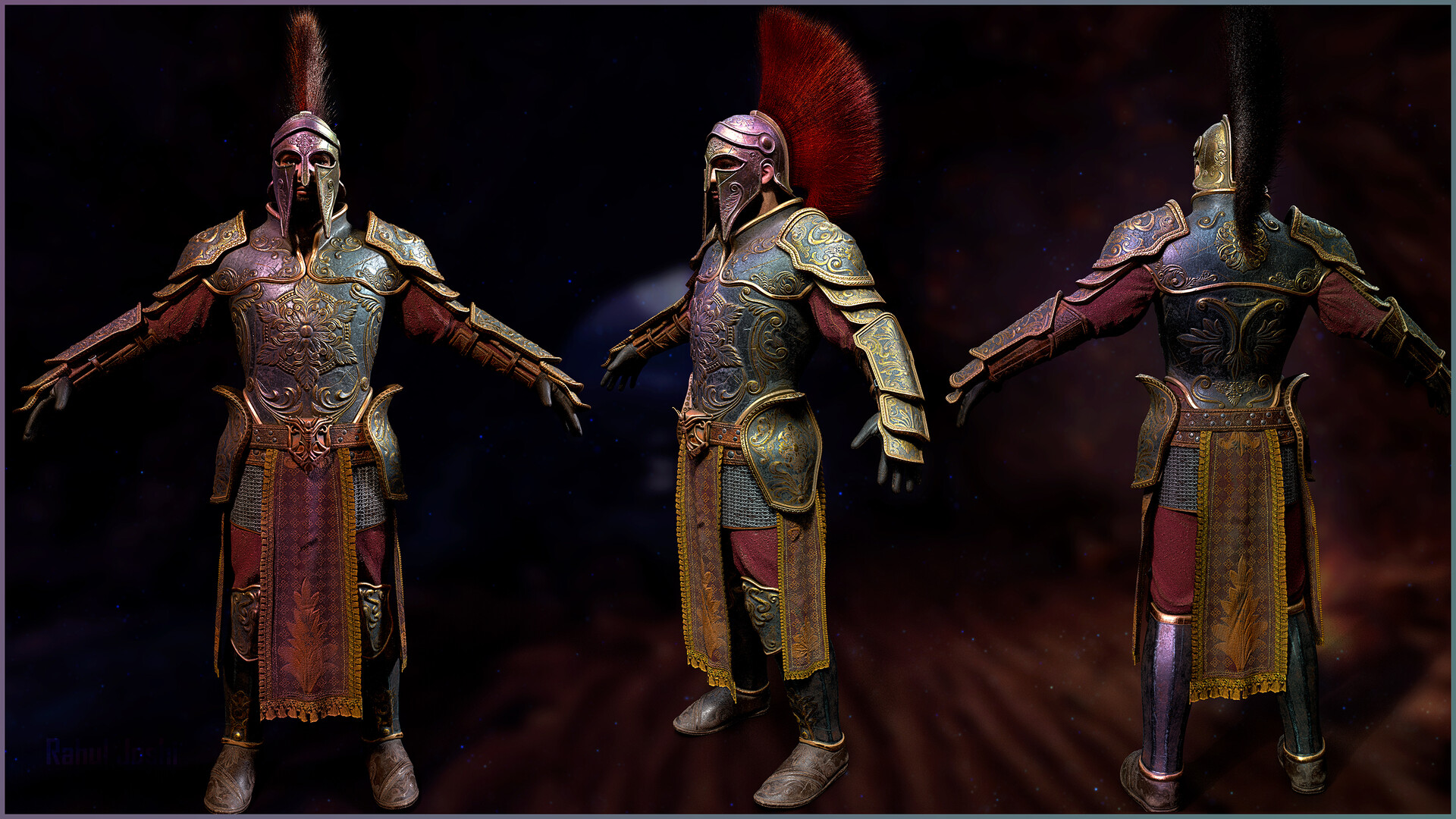 ArtStation - The Warrior Textured Version. ( WIP)