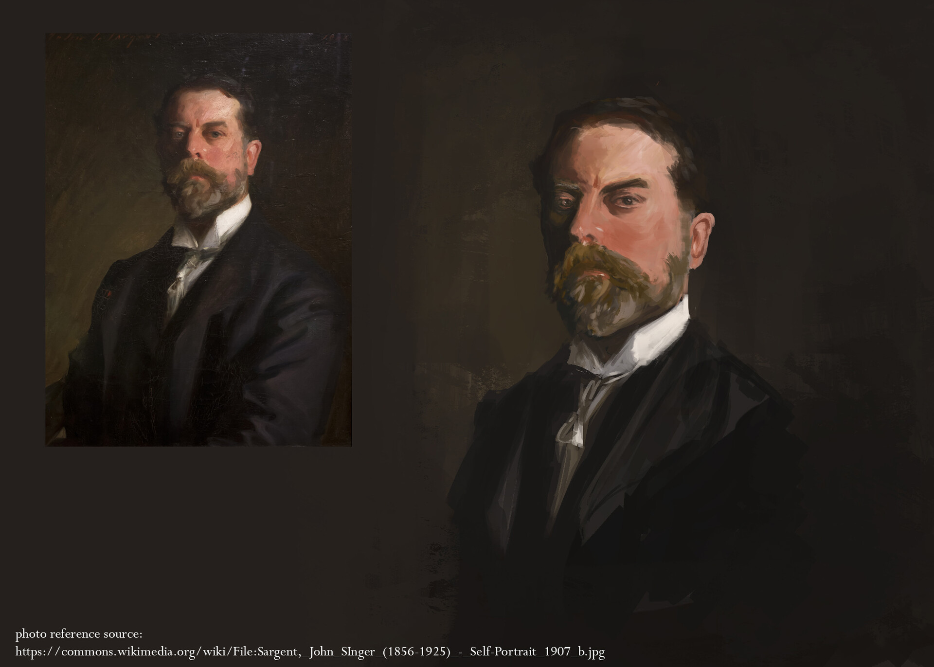 ArtStation - Master Study: John Singer Sargent's "Self portrait" (1906)