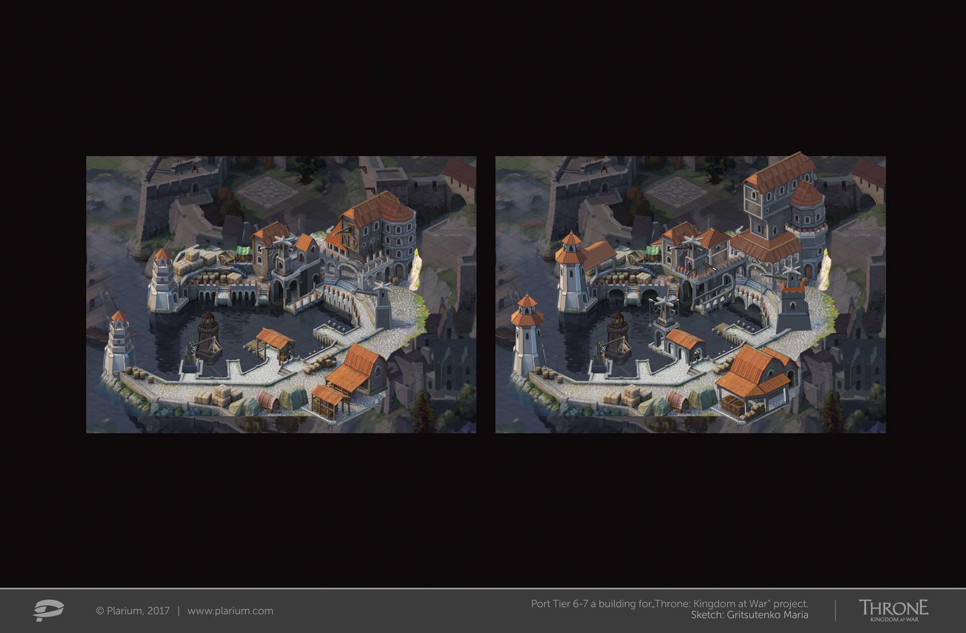 Maria CHERNOVA - Concept arts of buildings for "Throne: Kingdom at war ...