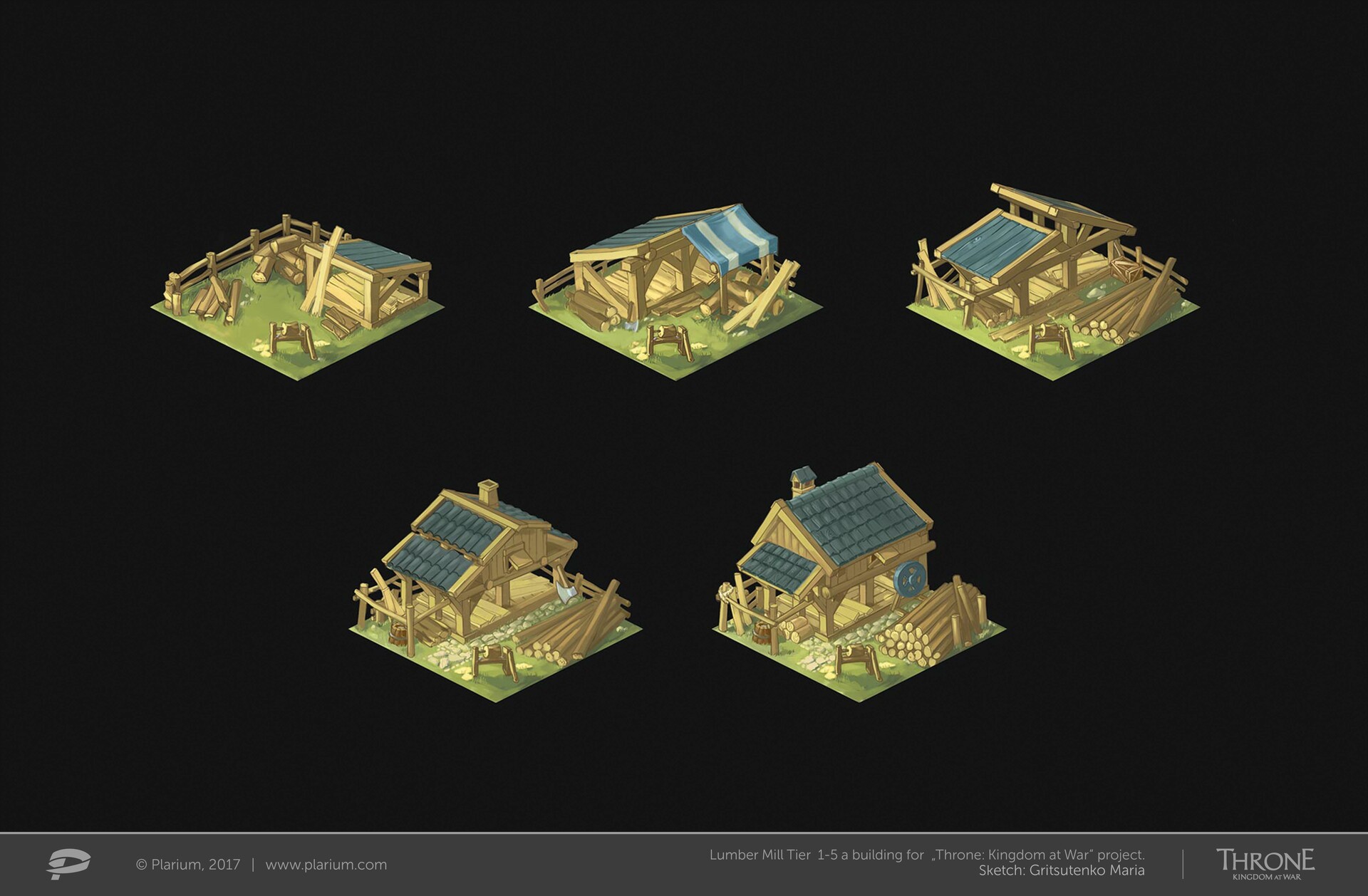 Maria CHERNOVA - Concept arts of buildings for "Throne: Kingdom at war ...