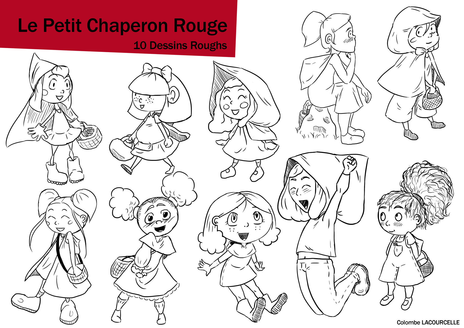 ArtStation - Roughs Petit Chaperon Rouge