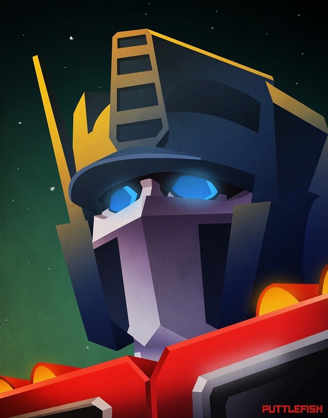 ArtStation - Flat Illustrations - Three Transformers Posters