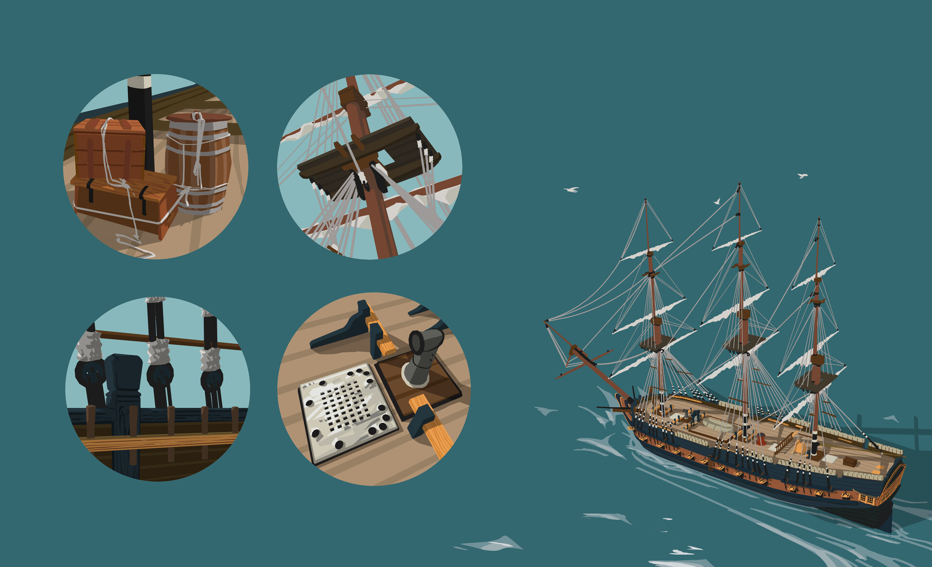 ArtStation - ship layout&design for Chasing Venus