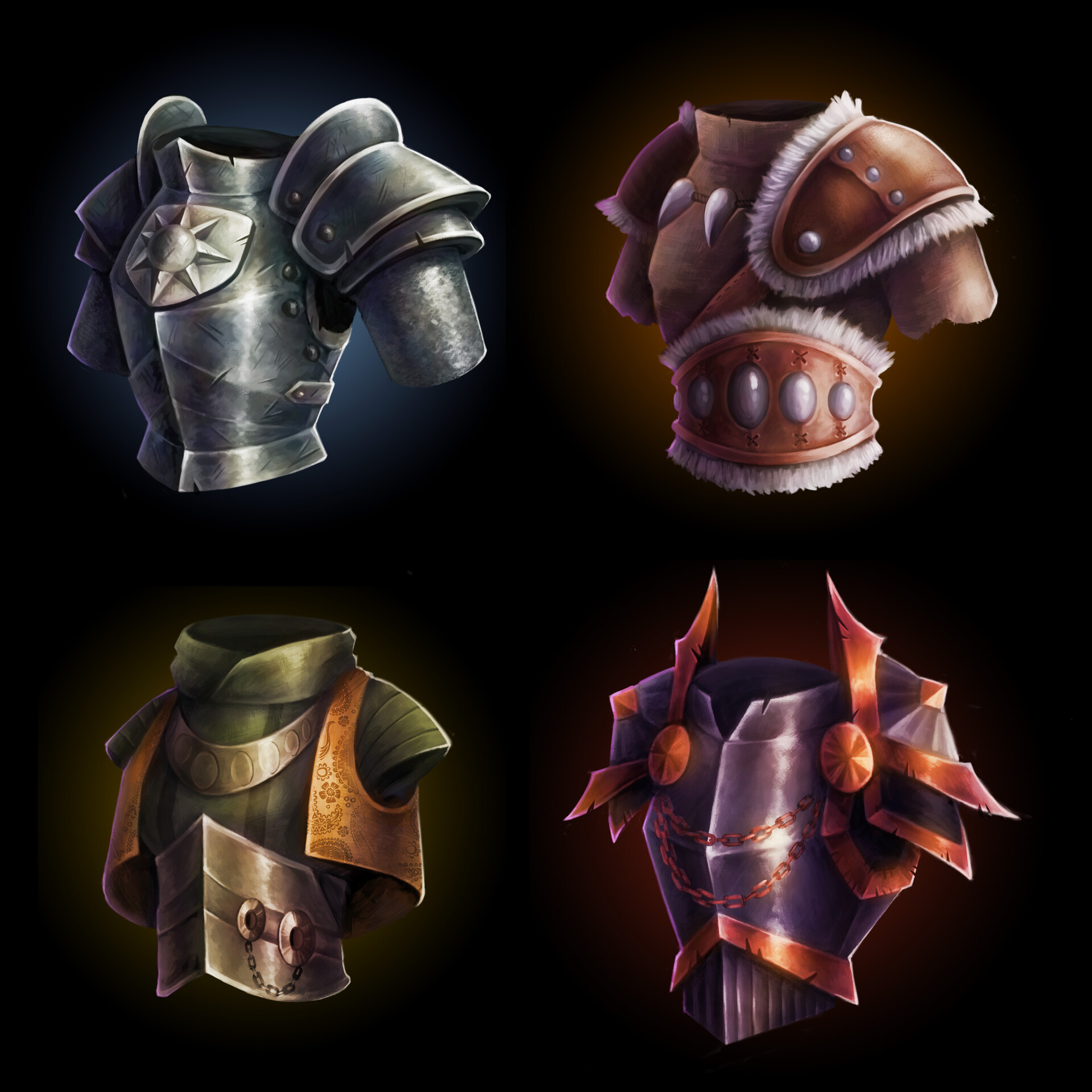 ArtStation - Game icons for armor