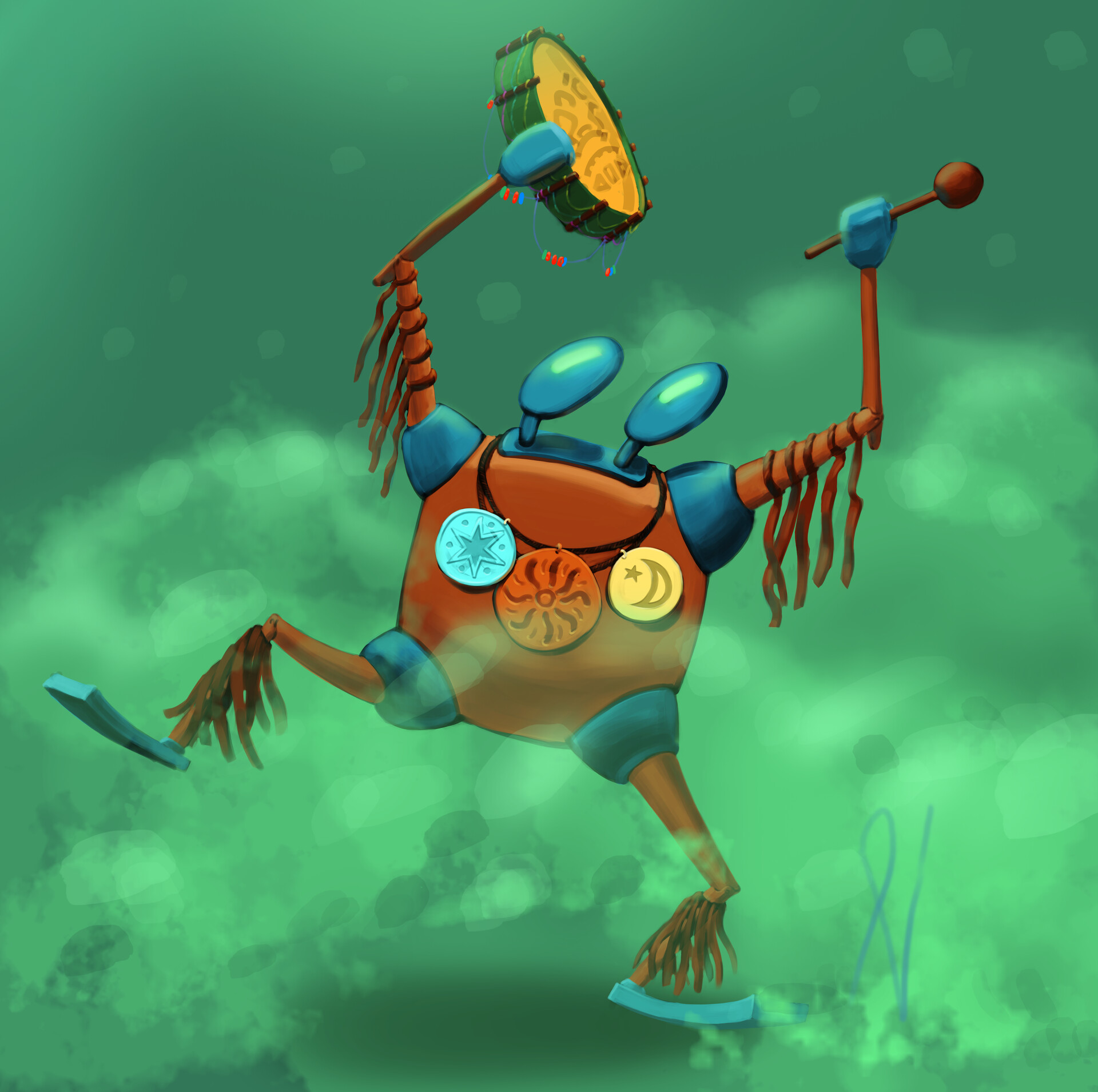 ArtStation - Shaman robot (March of Robots 2020)