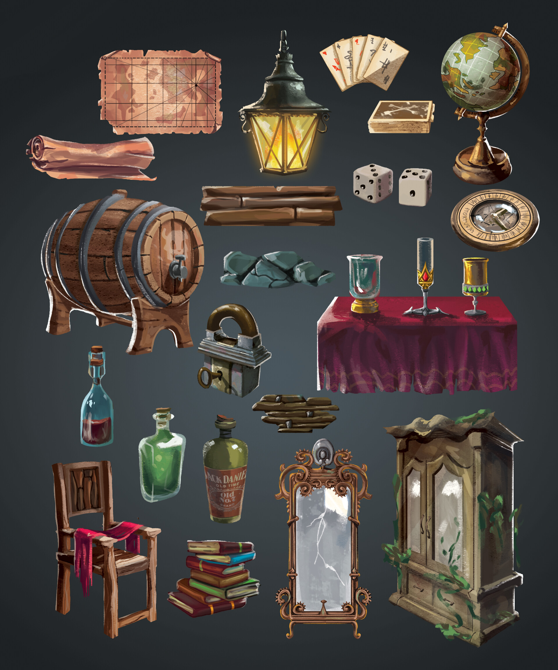 ArtStation - "Heroes & Scoundrels" Personal Art Book - Props