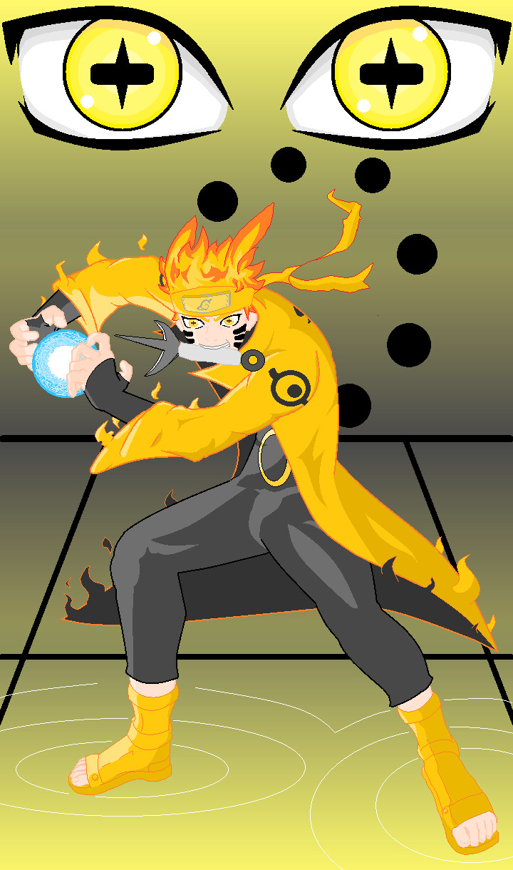 how to draw naruto six paths easy