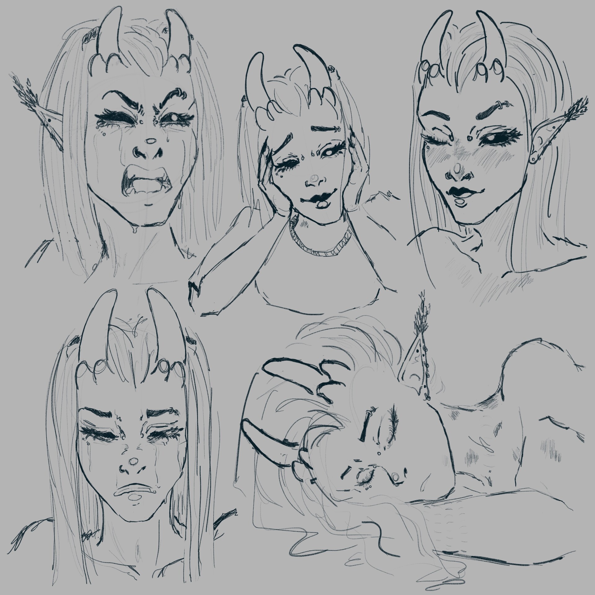 ArtStation - Zora Expression Sheet