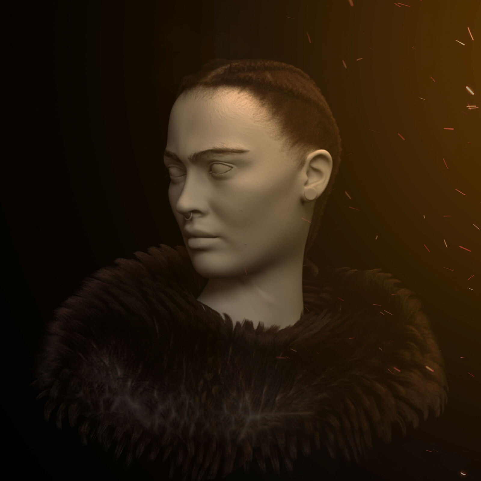 Niswal Nadh - Xgen hair study part 3 (Viking Dutch braid)