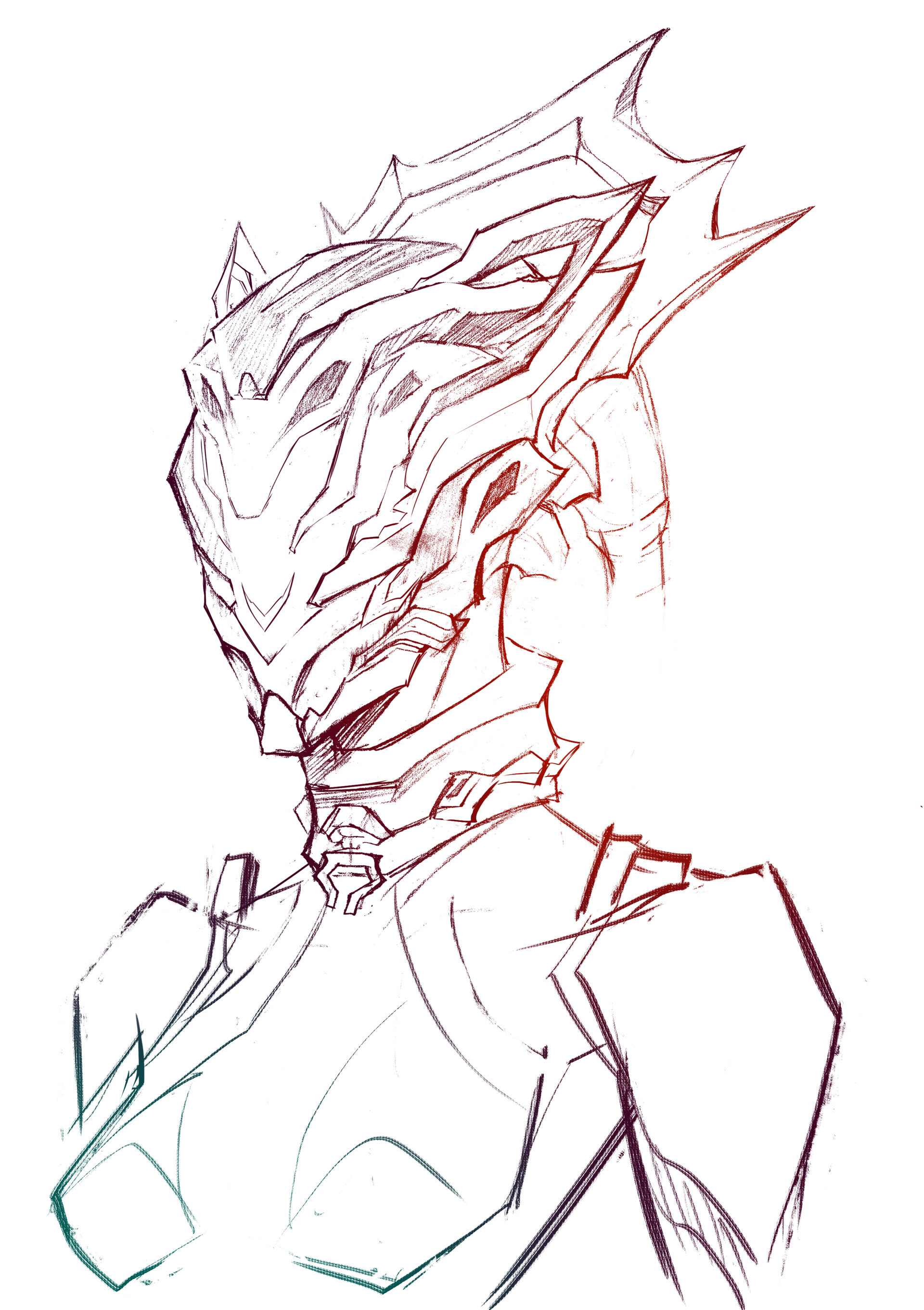 Chicken Draws Dogs - WARFRAME - Valkyr Leonessa Study