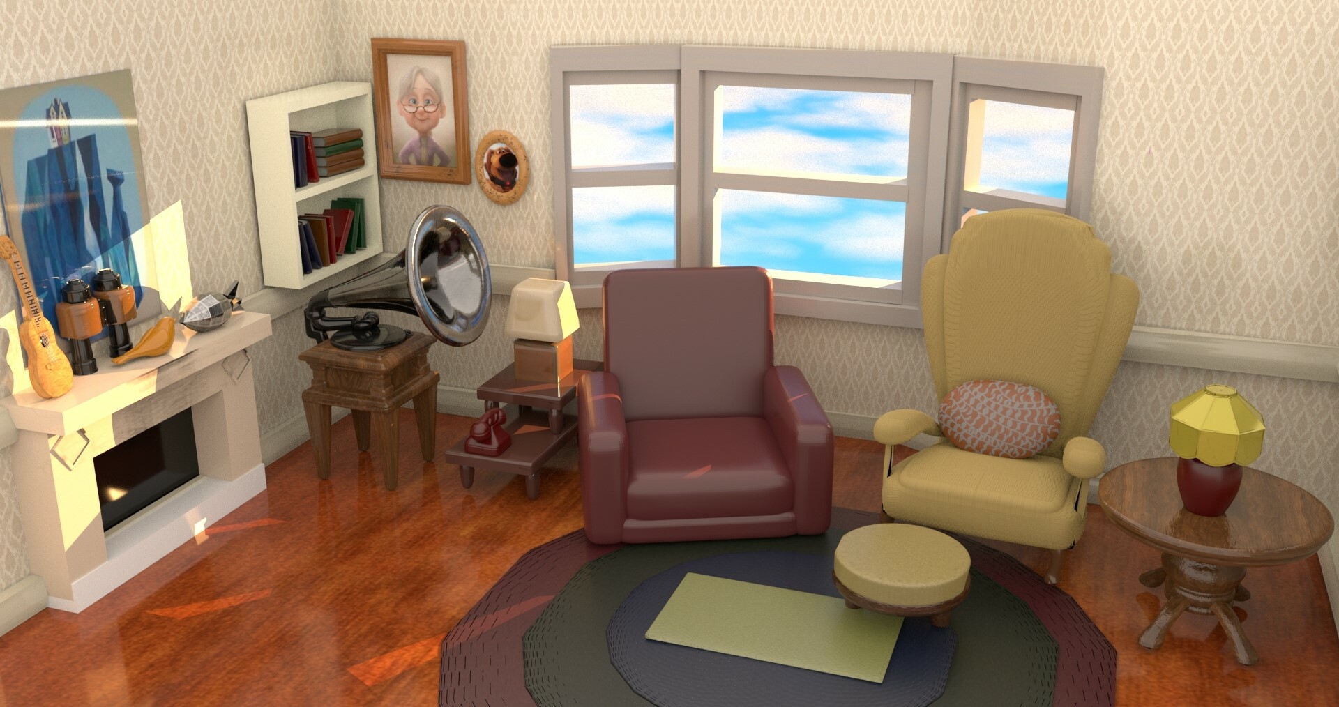 ArtStation - Up house inside