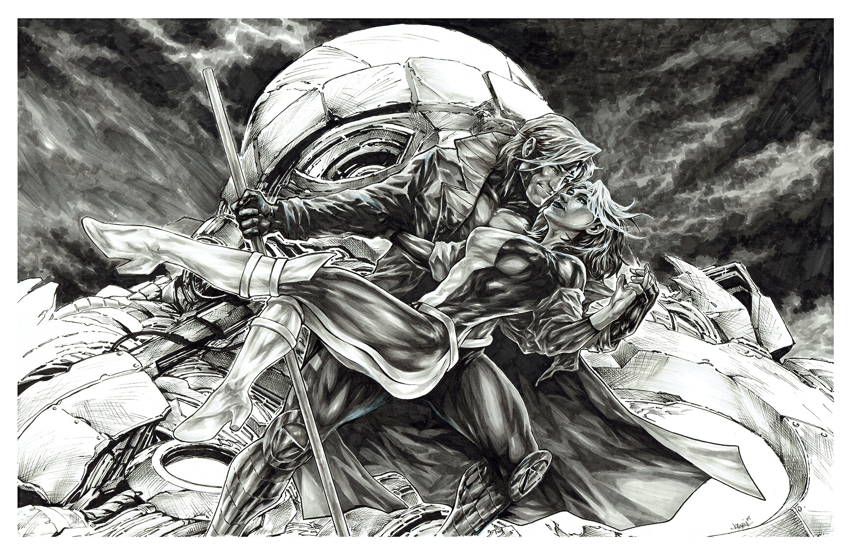 ArtStation - Gambit and Rogue Commission