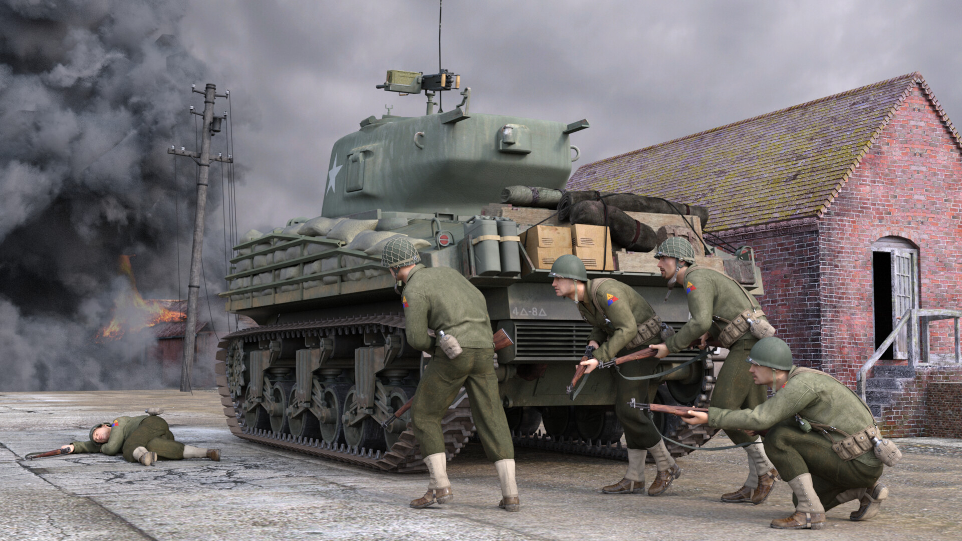 Westfield 3d - M4A3 76(w) with Sandbag Armor