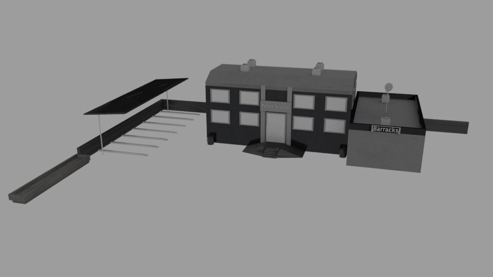 ArtStation - Police Station Building