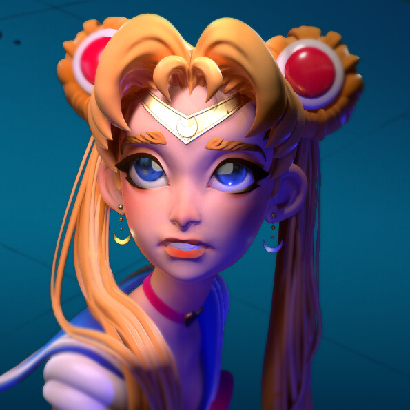 Morgane Malville - Sailor Moon Usagi bust 3D