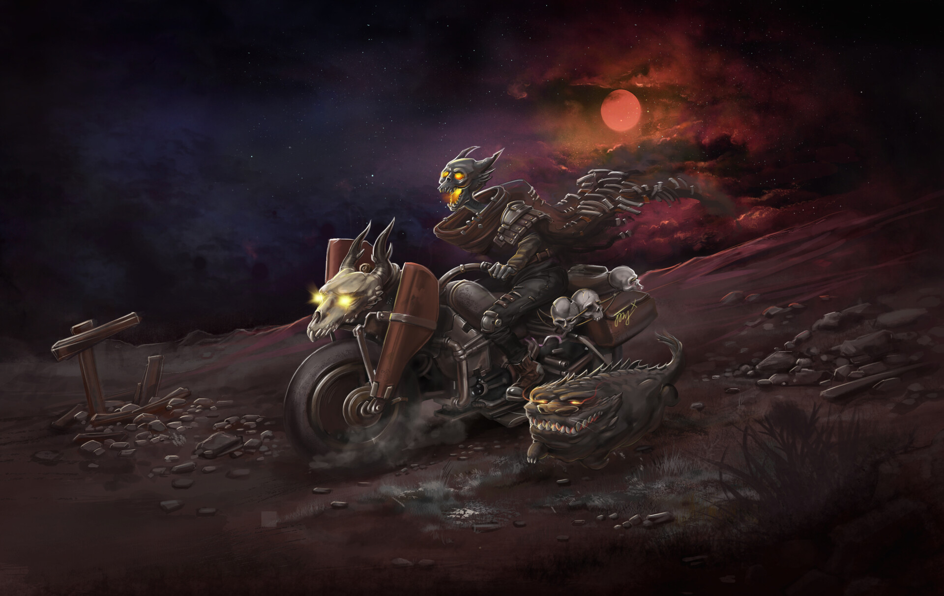 ArtStation - Dead Biker