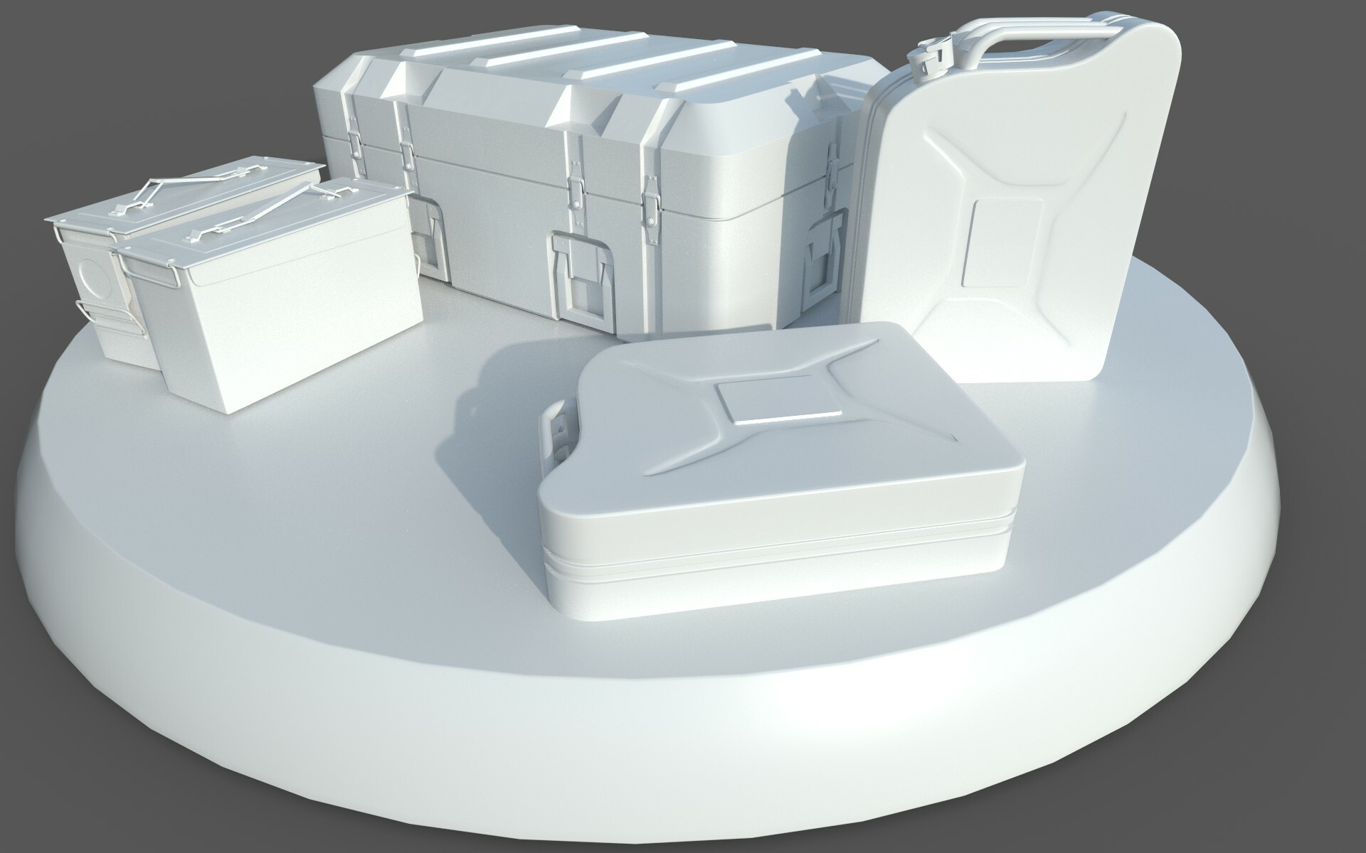 ArtStation - Army Weapon Box, Fuel can, Ammo Box