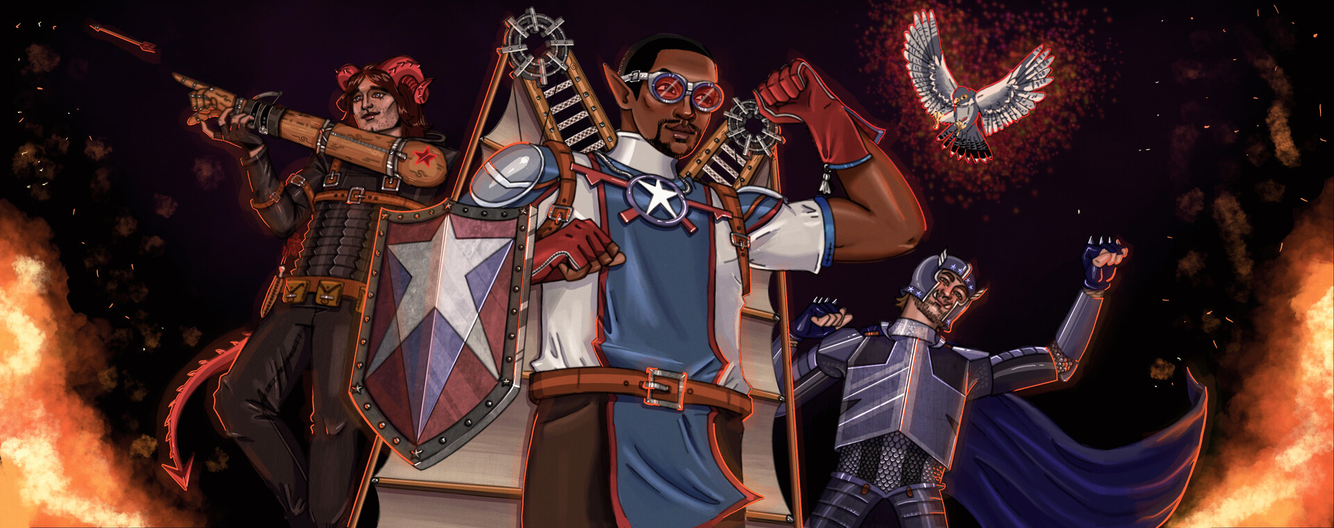 ArtStation - Sam, Bucky and Steve in DND