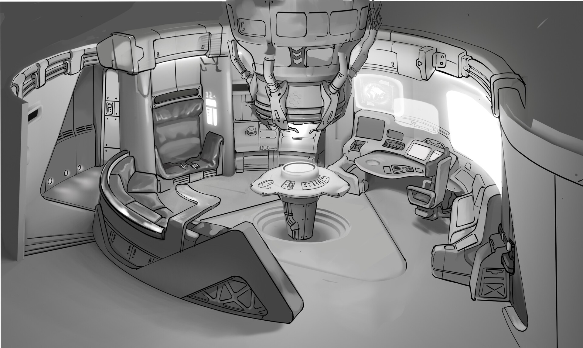 ArtStation - Spaceship Idea(interior&exterior)
