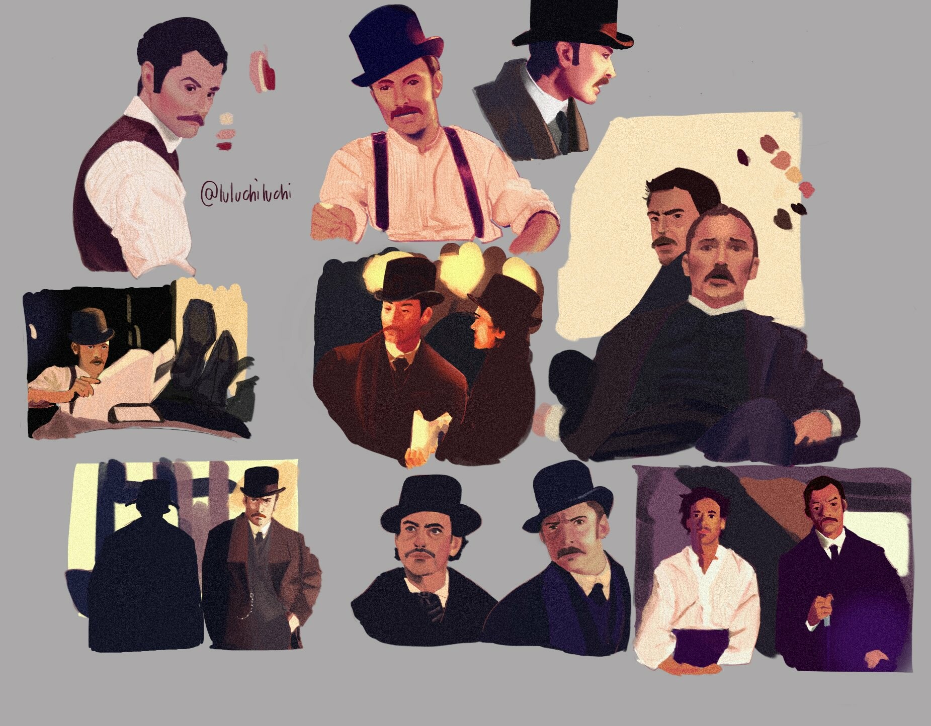 ArtStation - Sherlock Holmes (2009) studies