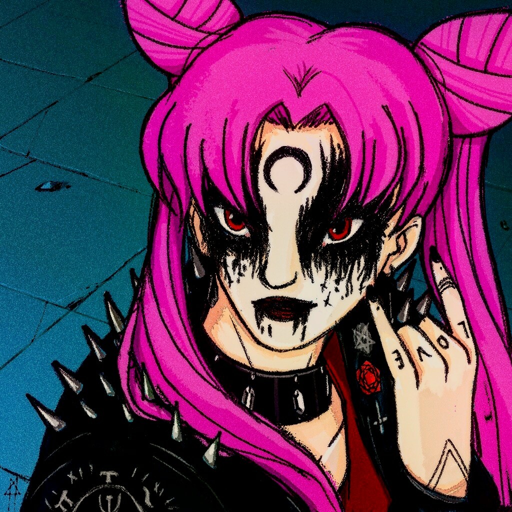 Artstation Black Metal Lady Chibiusa