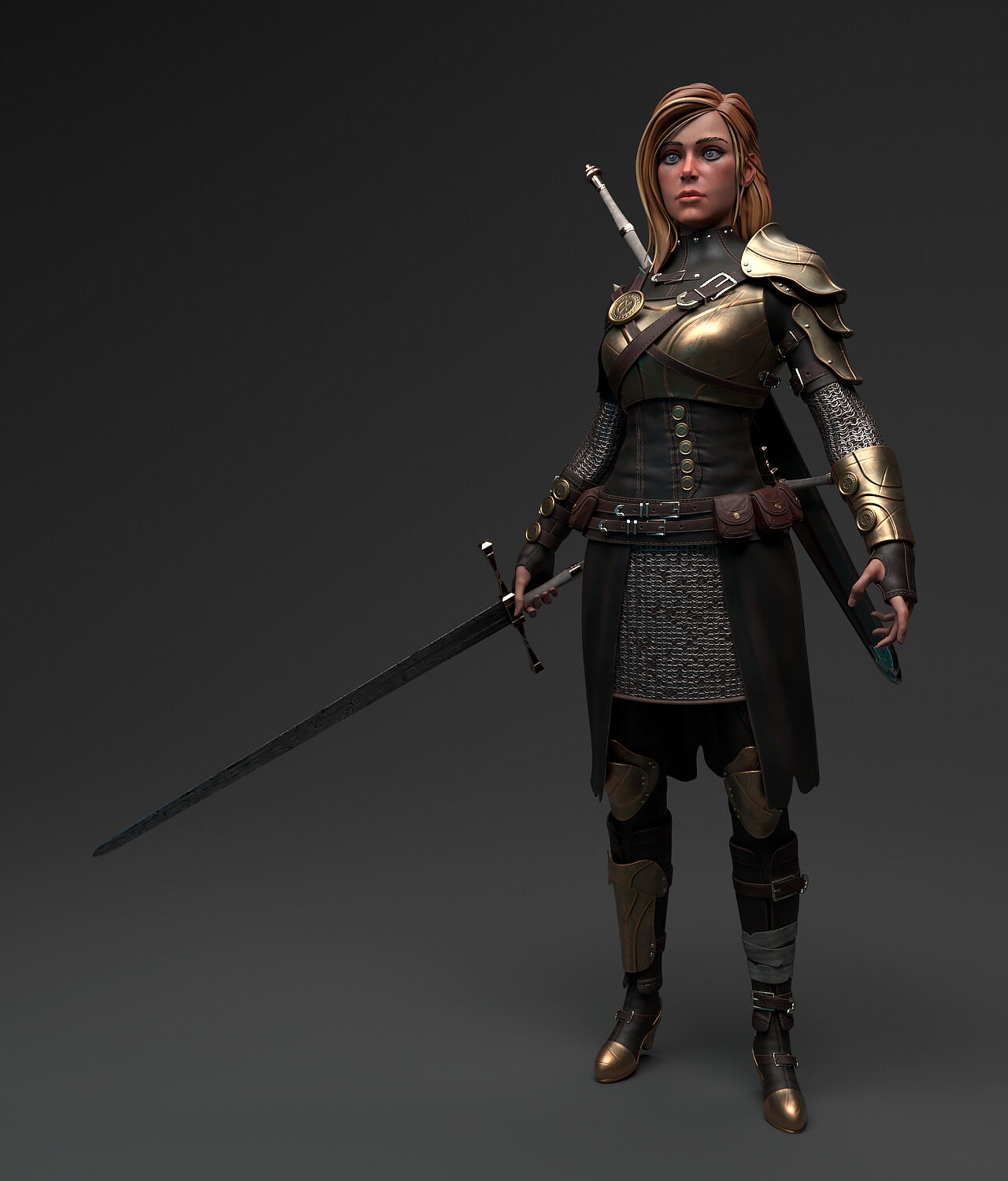 ArtStation - Girl with 2 swords