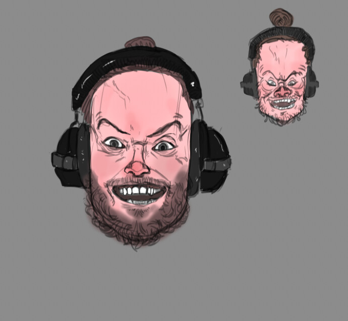 Emil Olai - Cartoon Self-portrait