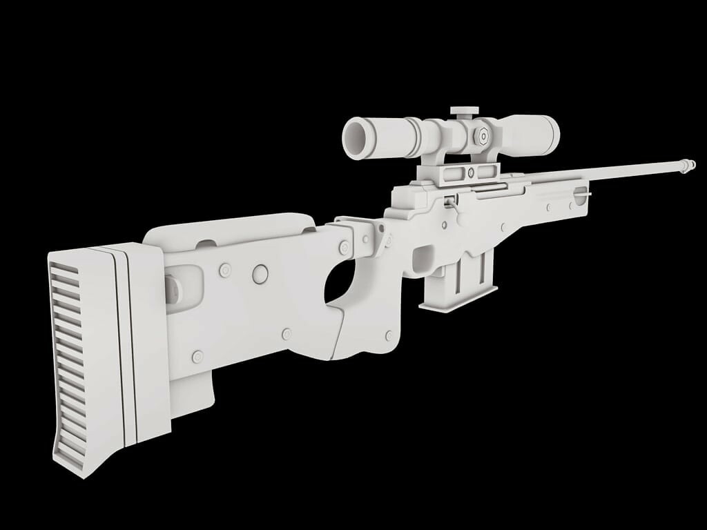 ArtStation - 3d gun model