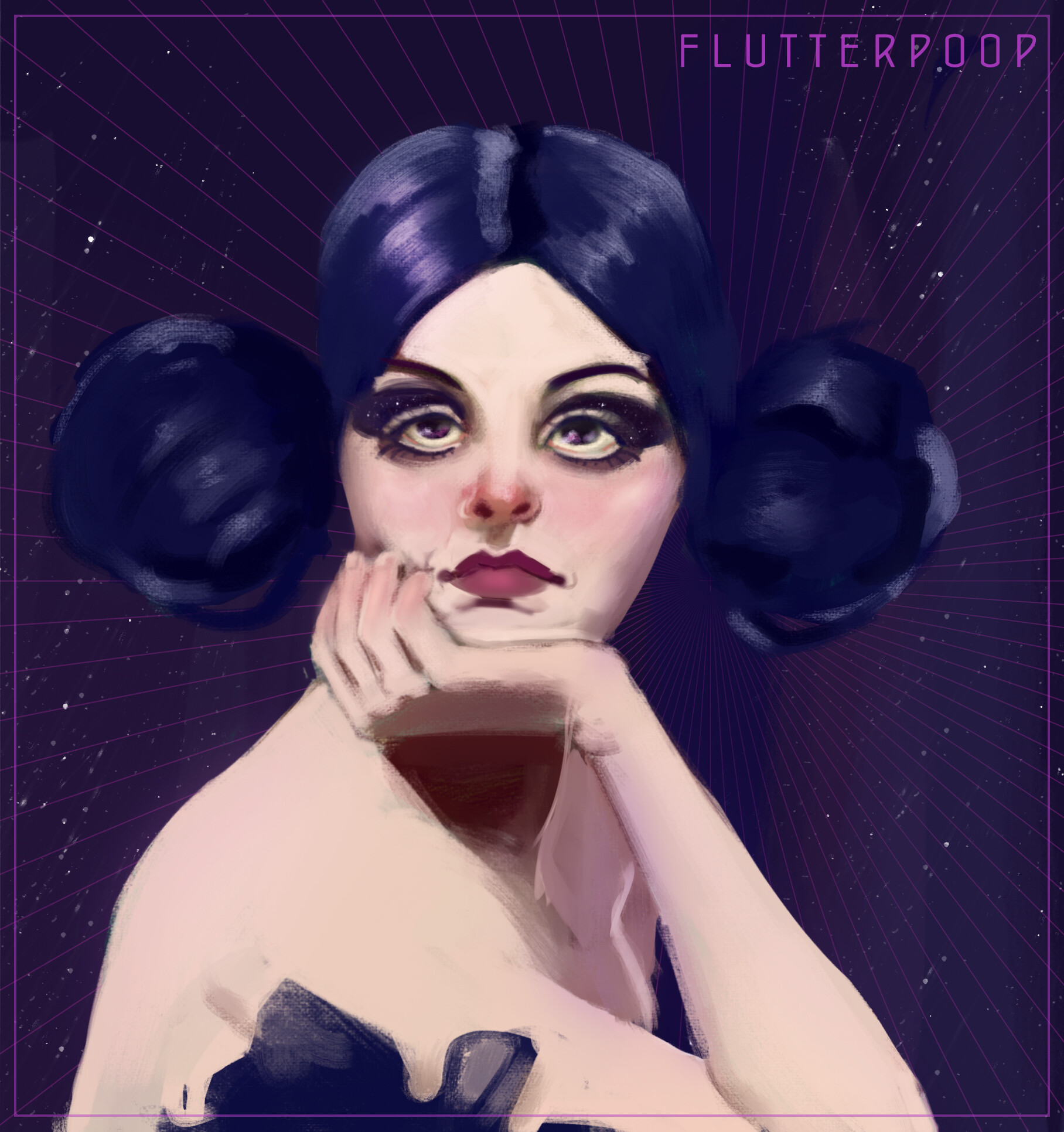 ArtStation - Purple 60'S Portrait