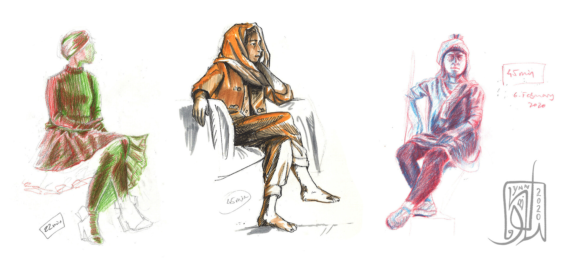 ArtStation - Long poses & colour studies