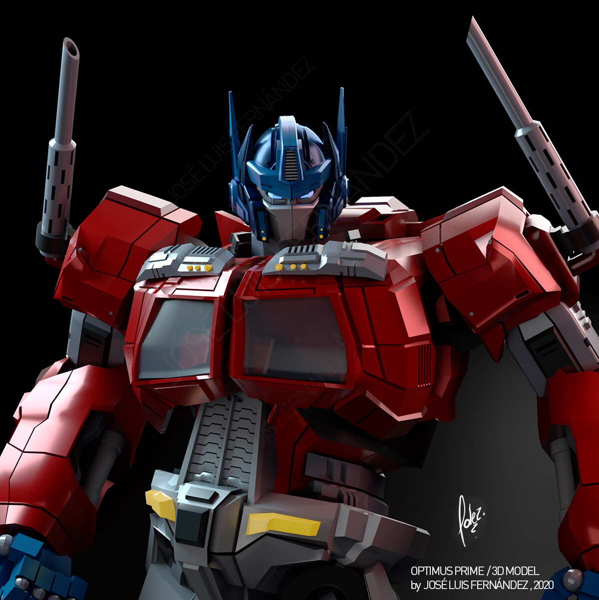 ArtStation - OPTIMUS PRIME, 3D speed modeling