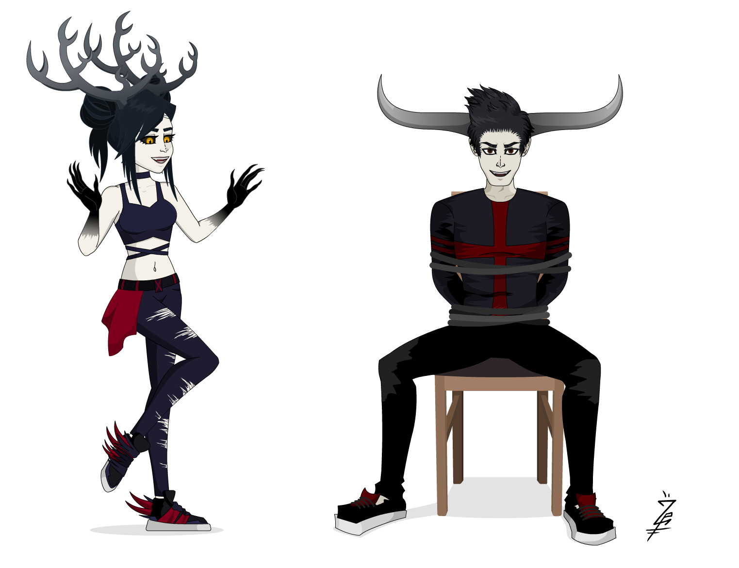 ArtStation - Demon duet