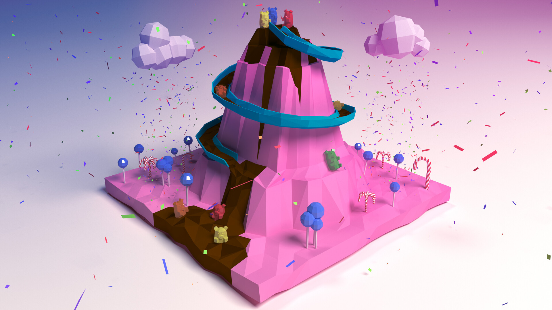 ArtStation - Candy World - Low Poly
