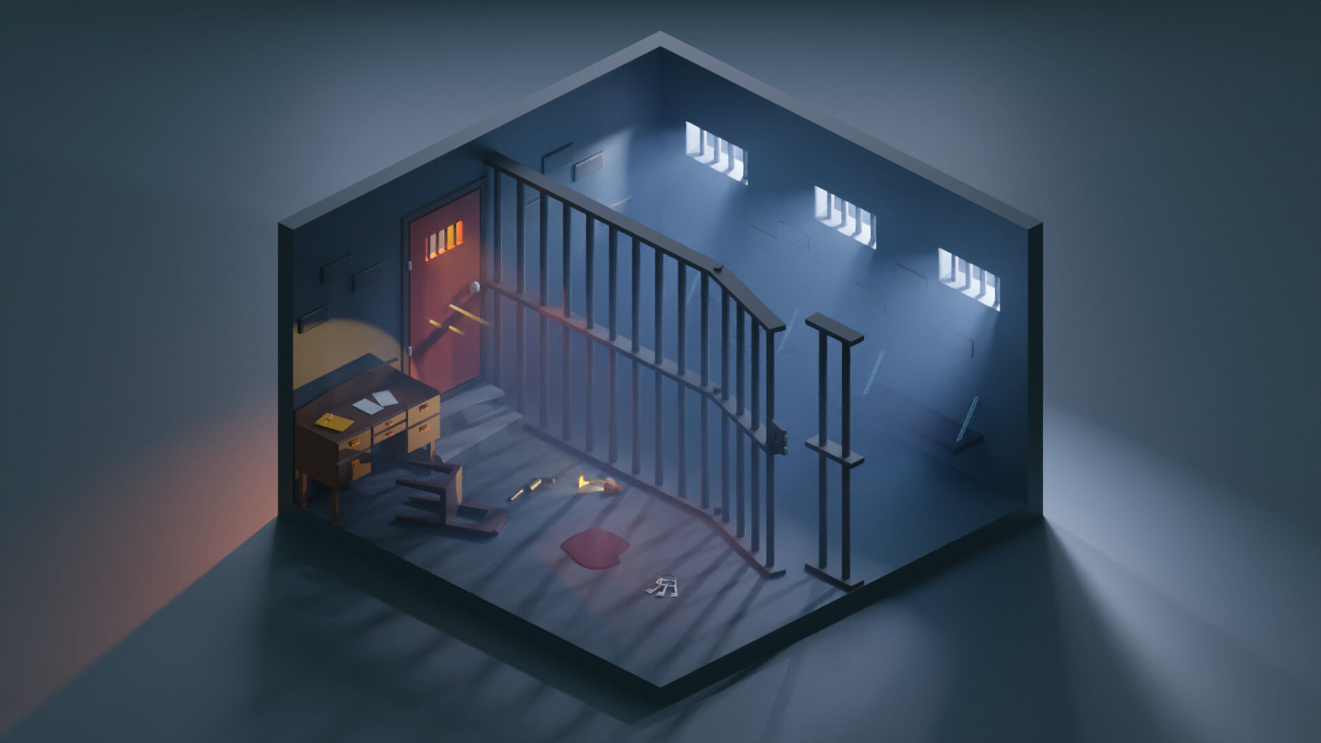 ArtStation - Low Poly Prison Break