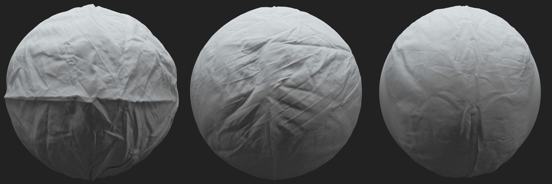 3D Scanned Textures - 15 Cloth Wrinkle Alphas | Photoscanned