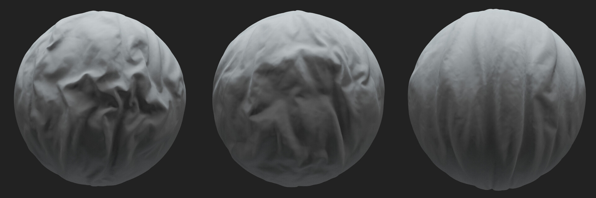 3D Scanned Textures - 15 Cloth Wrinkle Alphas | Photoscanned