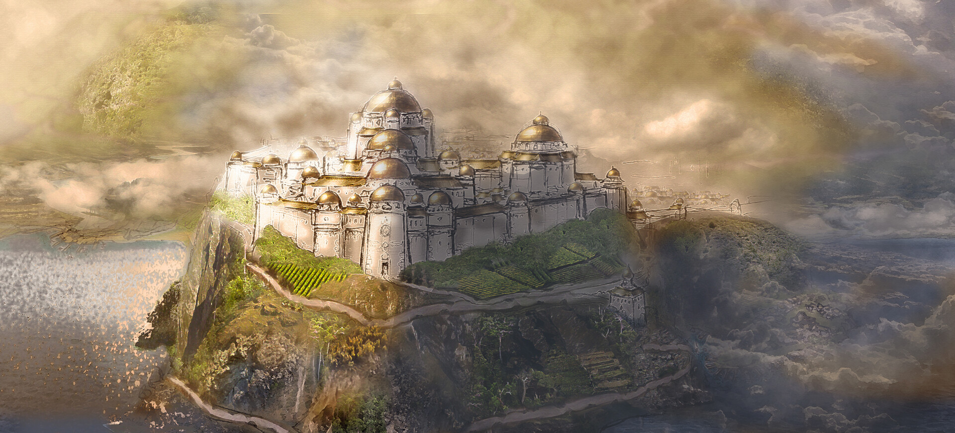 ArtStation - View of Lothriel's citadel (from videogame "Eselmir and ...