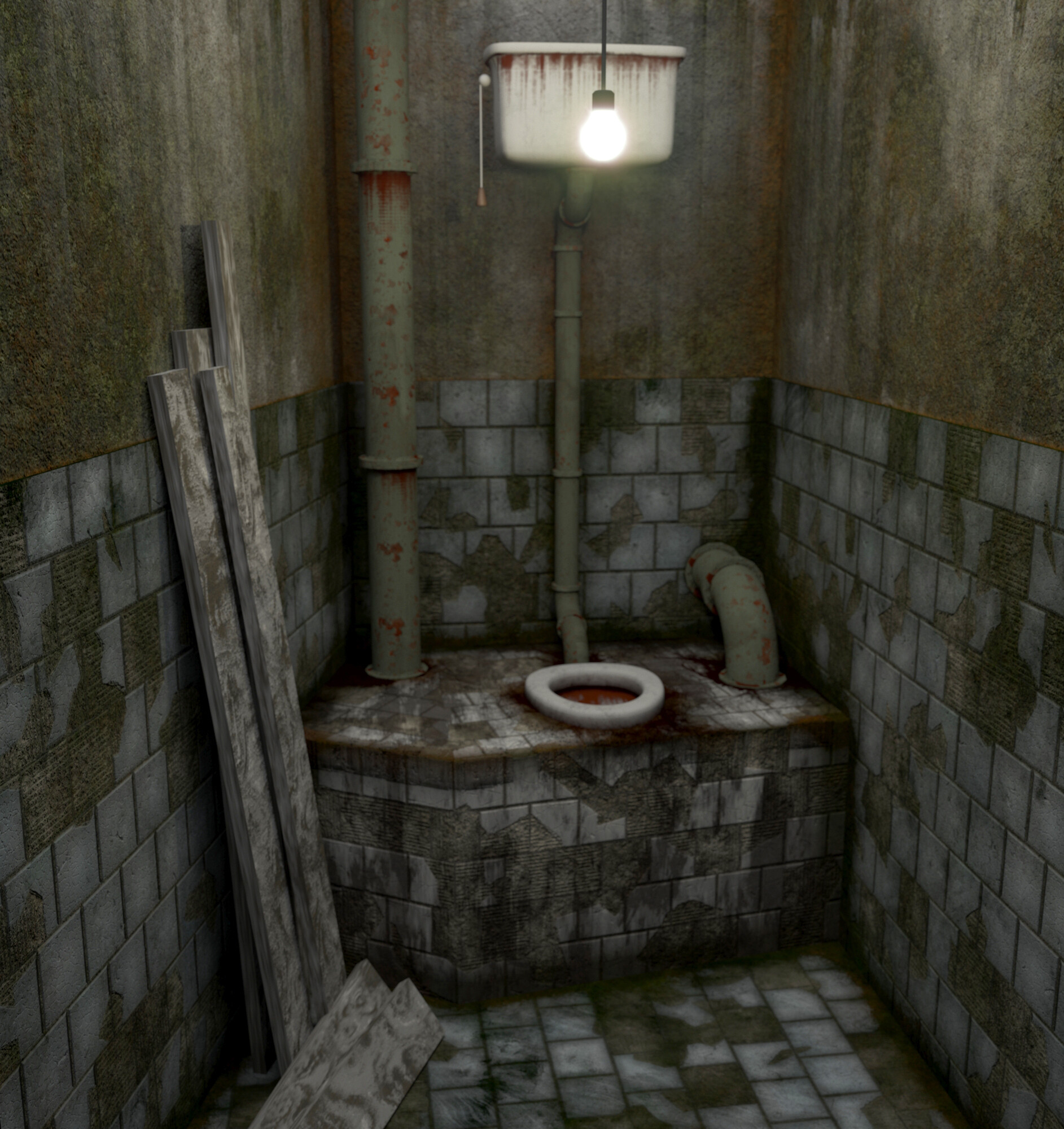 ArtStation - toilet demage