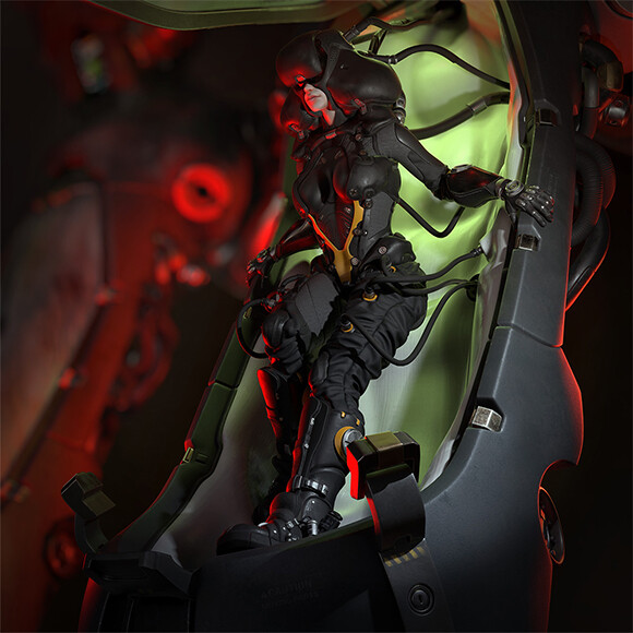 ArtStation - Sci-fi cyborg pilot | Shot