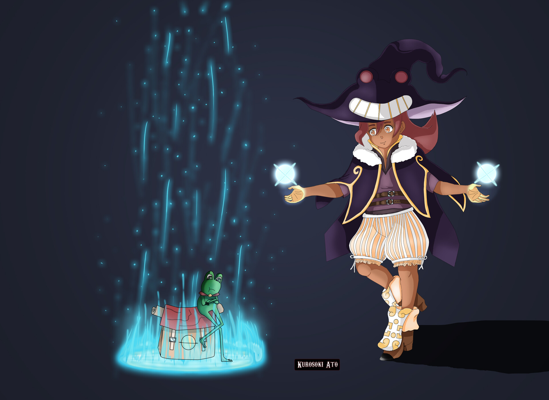 ArtStation - Illustration - Witch and frog