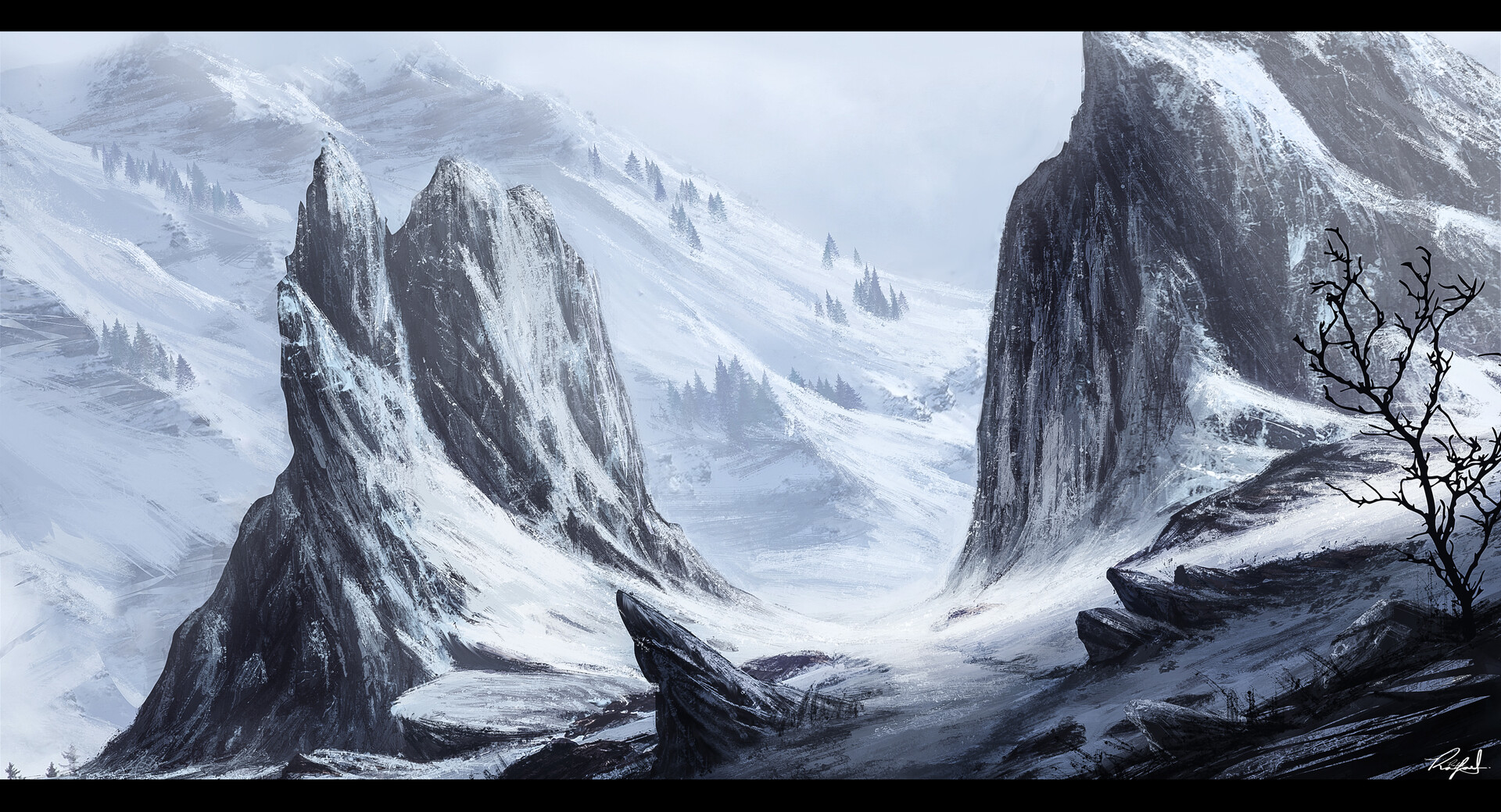ArtStation - SNOW MOUNTAIN