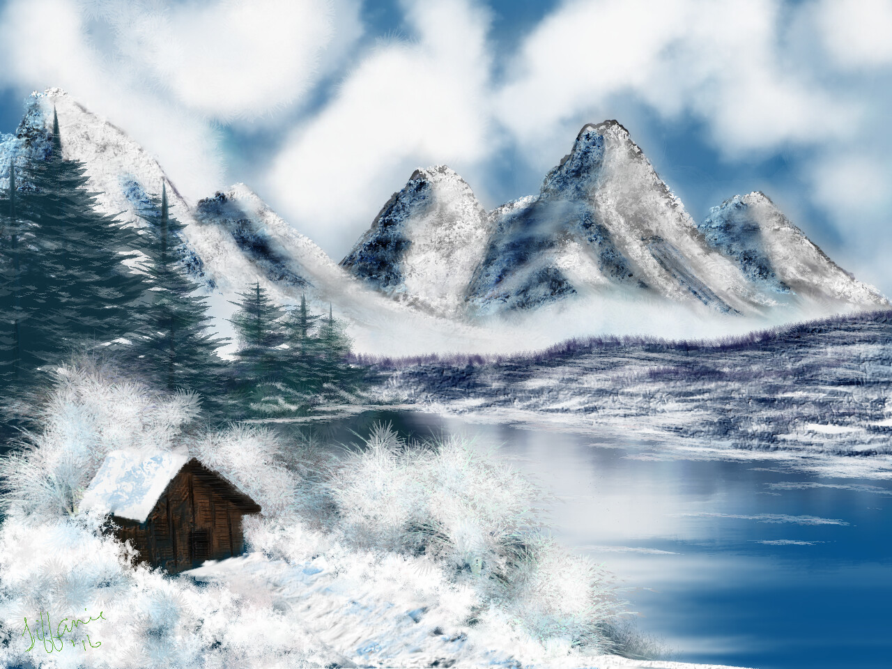 ArtStation - Winter Lake