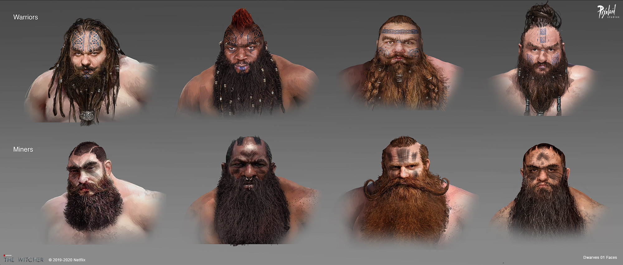 Pixoloid Studios - The Witcher - Dwarves / Race Explorations