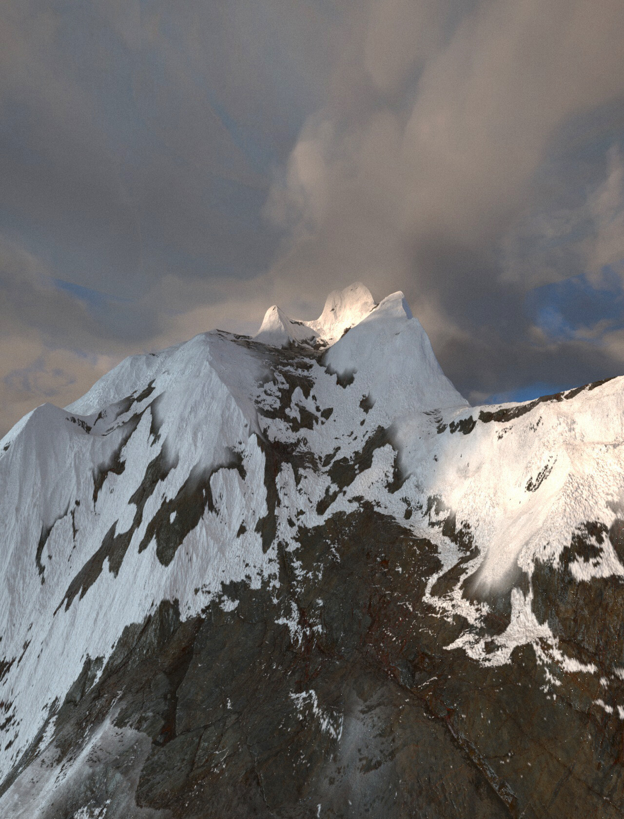 ArtStation - snowy mountain