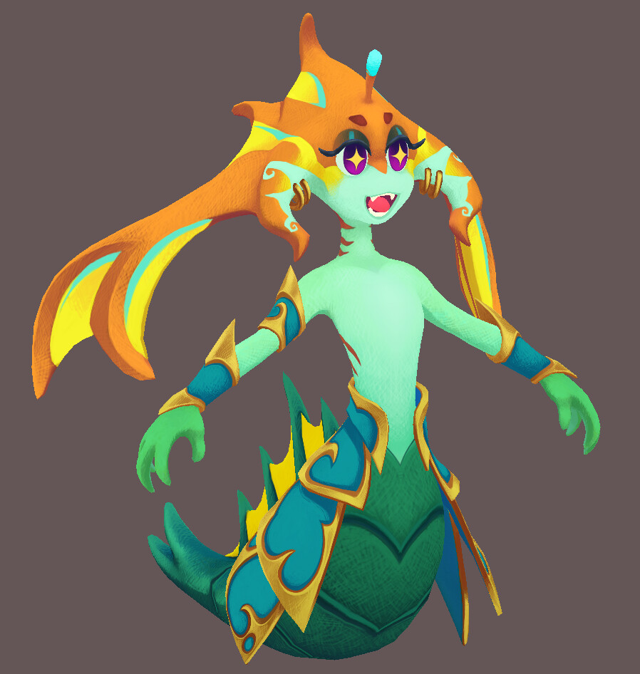 Brea Foster - Cartoon Naga Siren