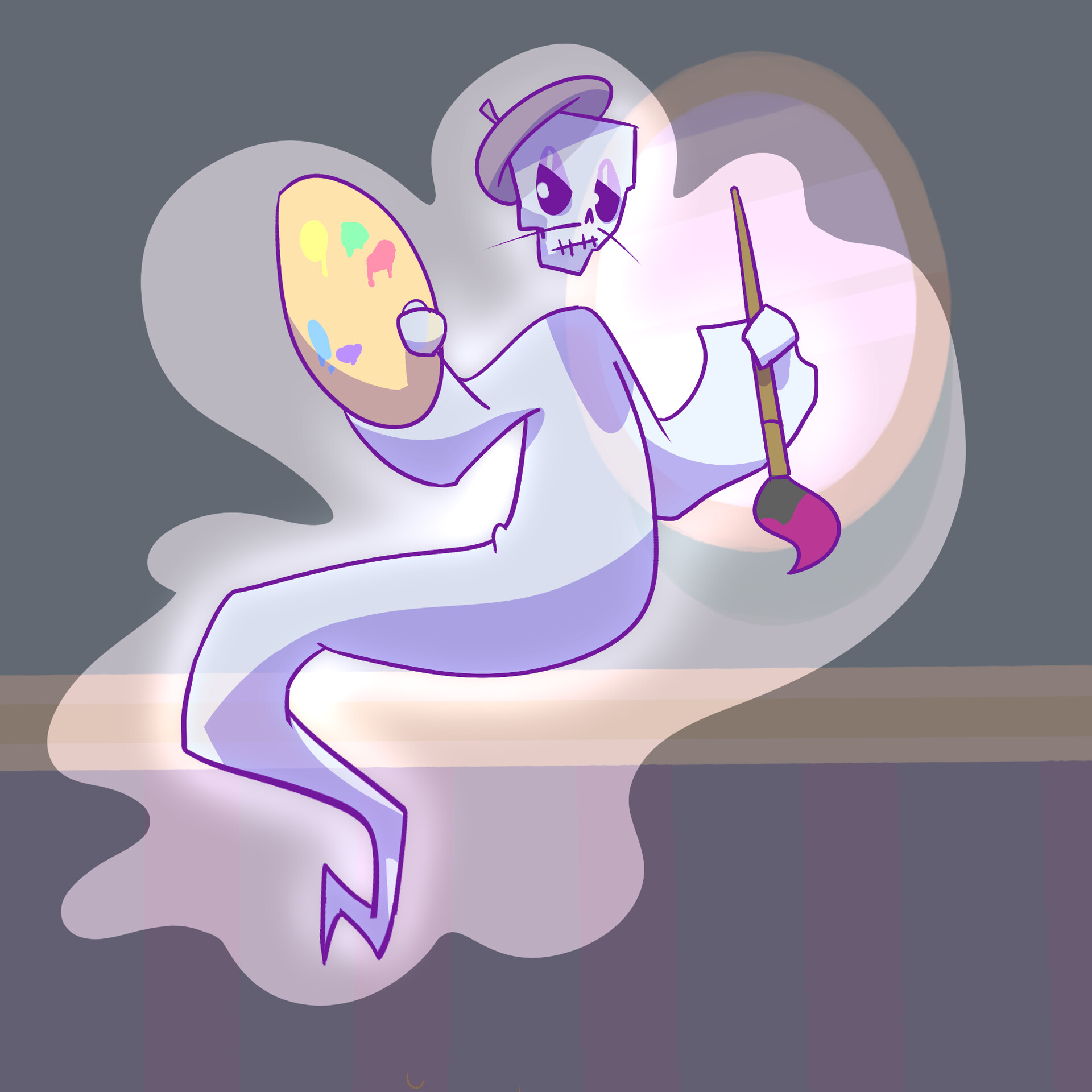 ArtStation - The Ghost Painter himself [illustration]